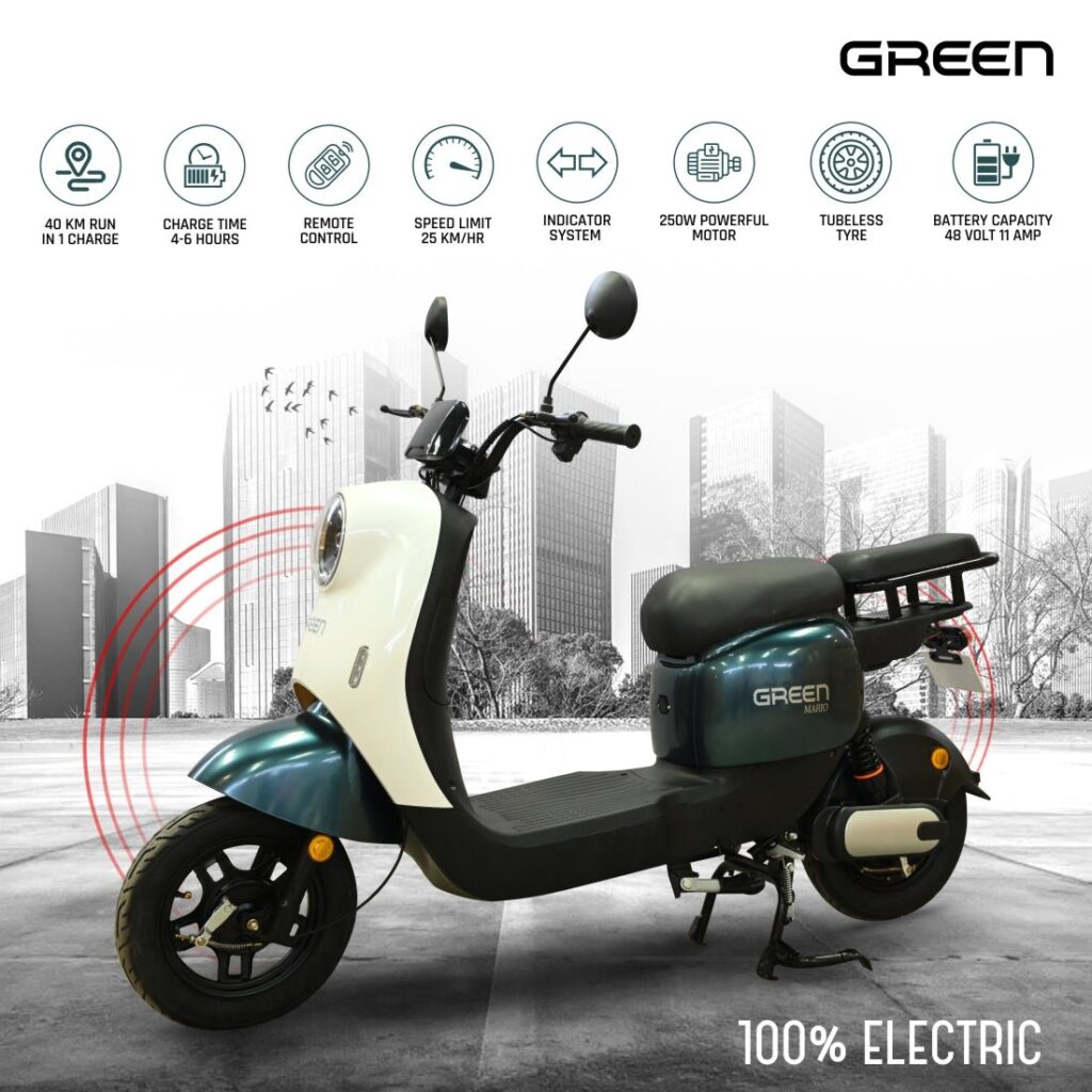 Green Mario 40kms Range Electric Scooter